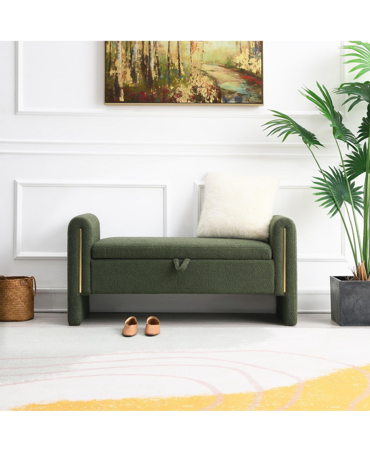 Click here for Modern Teddy Bed End Bench with Storage and Arms... prices