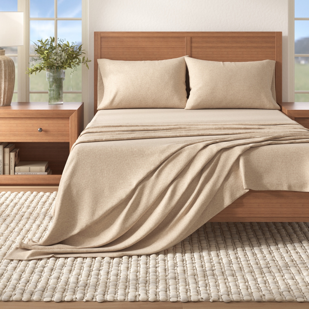 Click here for Linery & Co. Cotton Blend Flannel Sheet Set - Heat... prices