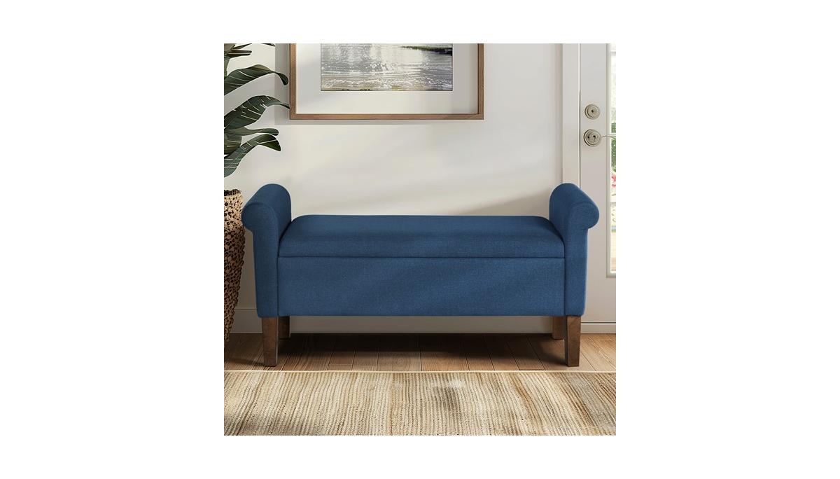 Click here for The Pop Home Upholstered Storage Bench with Rolled... prices