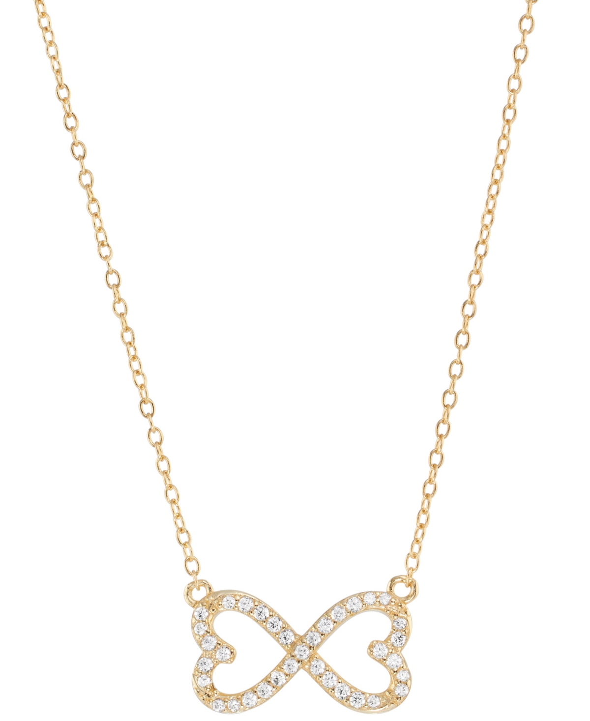 Click here for Cubic Zirconia Infinity Heart Pendant Necklace (3/... prices