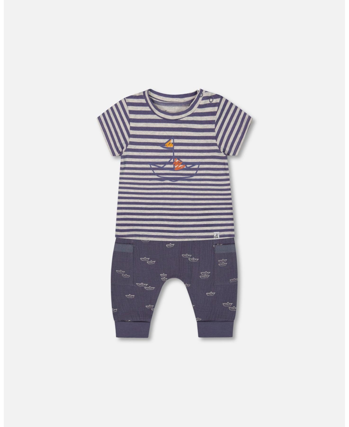 Click here for Deux par Deux Baby Boys Organic Cotton Top And Mus... prices