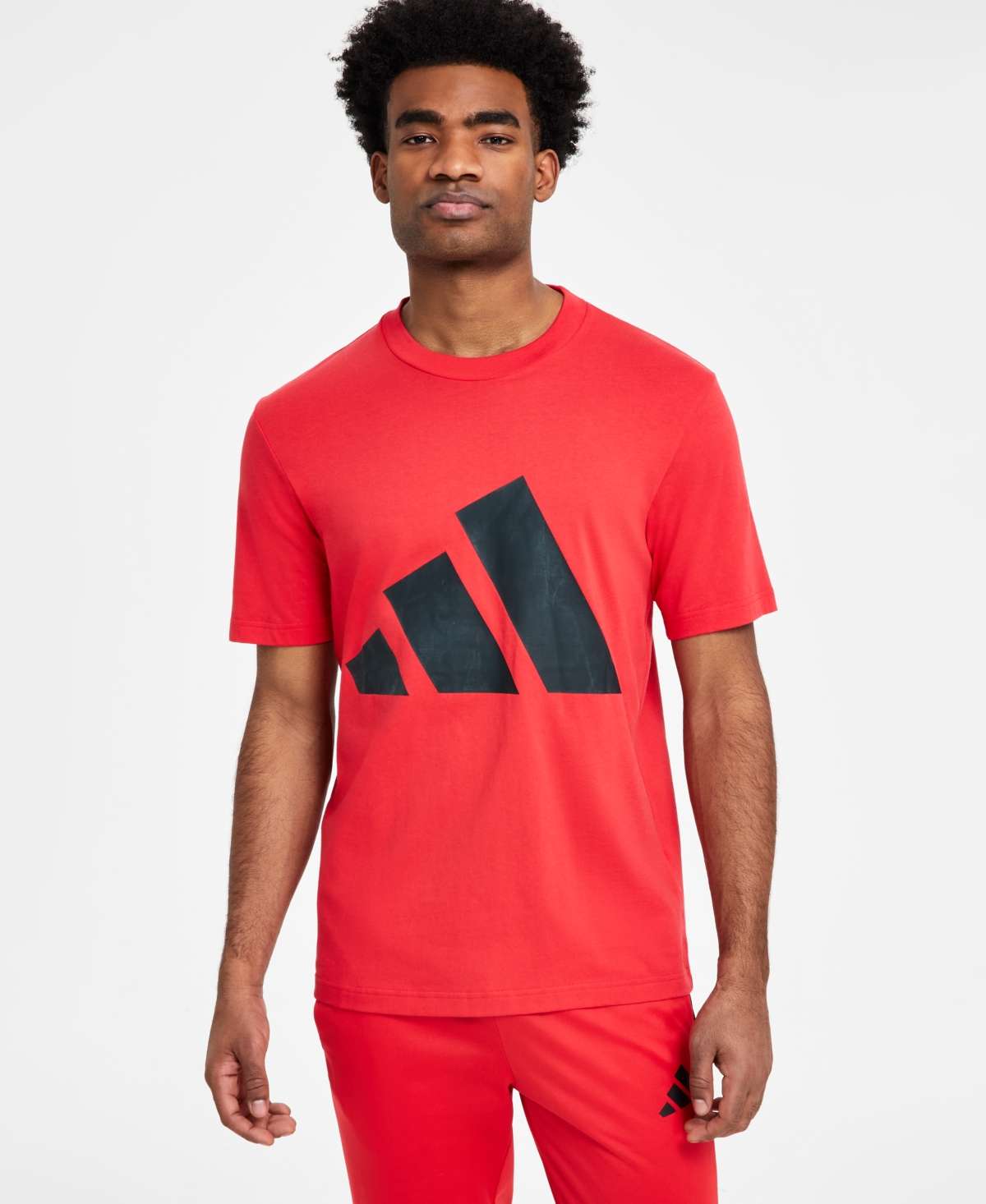 Click here for adidas Mens 3 Bar Logo Graphic Cotton T-Shirt - Pu... prices