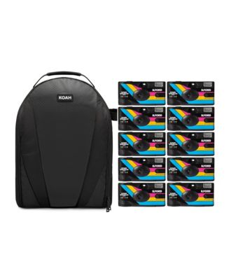 Ilford ILFOCOLOR Rapid Retro Single Use Color Film Camera, Black, 10 ...