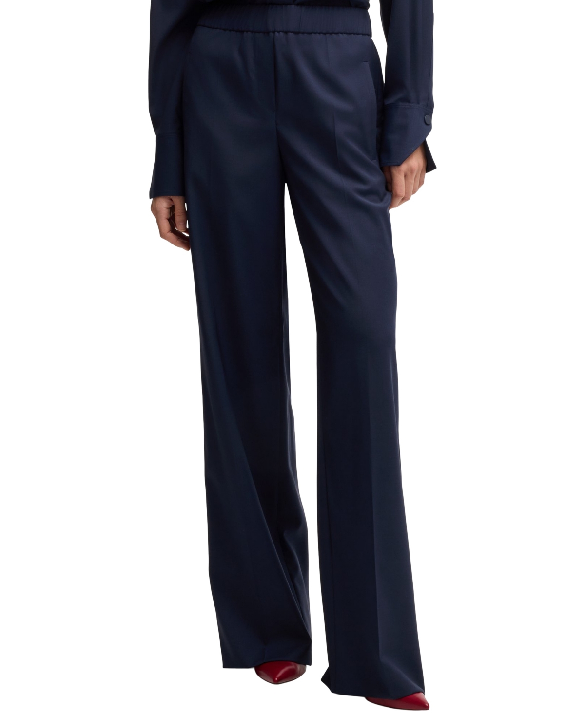 Click here for Boss by Hugo Boss Womens Relaxed-Fit Trousers - Da... prices