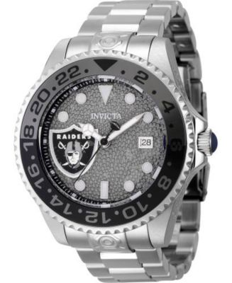 Invicta Men's 45025 NFL Las Vegas Raiders Automatic 3 Hand Black, Grey ...