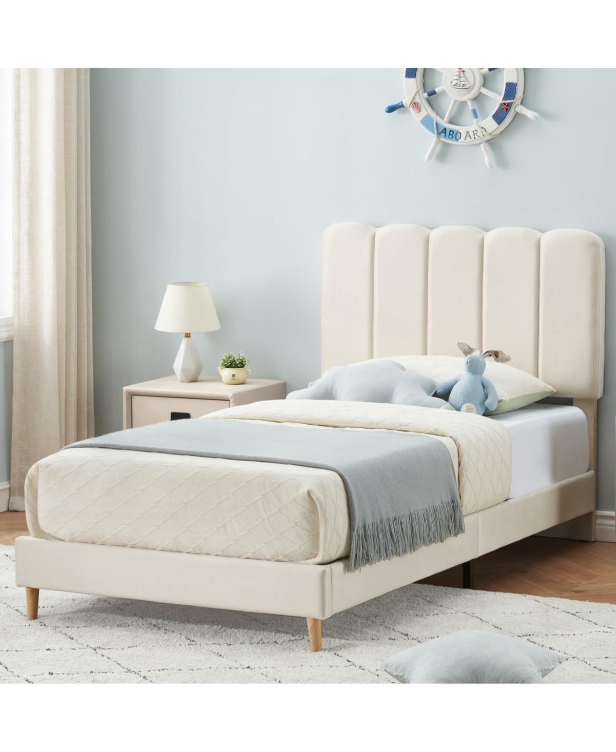 Click here for gaomon Twin Bed Frame for Boys & Girls  Upholstere... prices