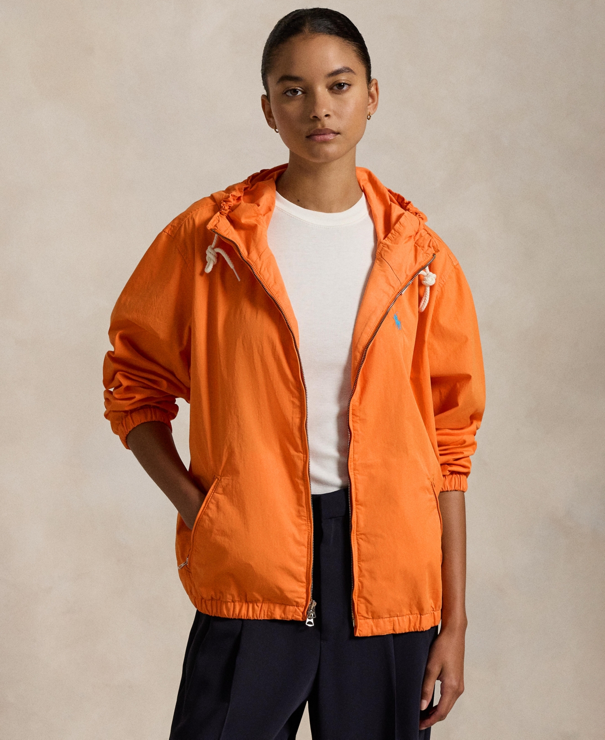 Click here for Polo Ralph Lauren Womens Twill Hooded Jacket - Ora... prices