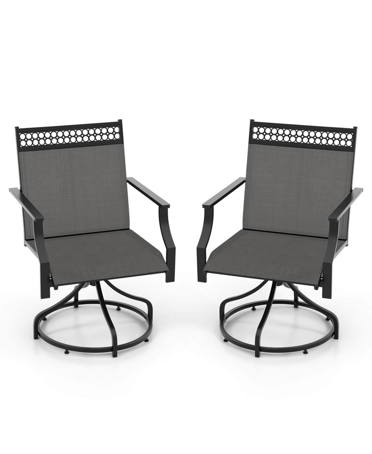 Click here for Patio Swivel Dining Chairs Set of 2 with Quick-Dry... prices