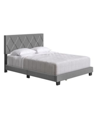 Boyd Sleep Rhombus Upholstered Platform Bed with Headboard, Mattress ...