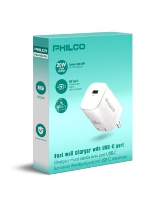PHILCO USB-C Charger Head, 20W Power Delivery 3.0 Fast Charging ...