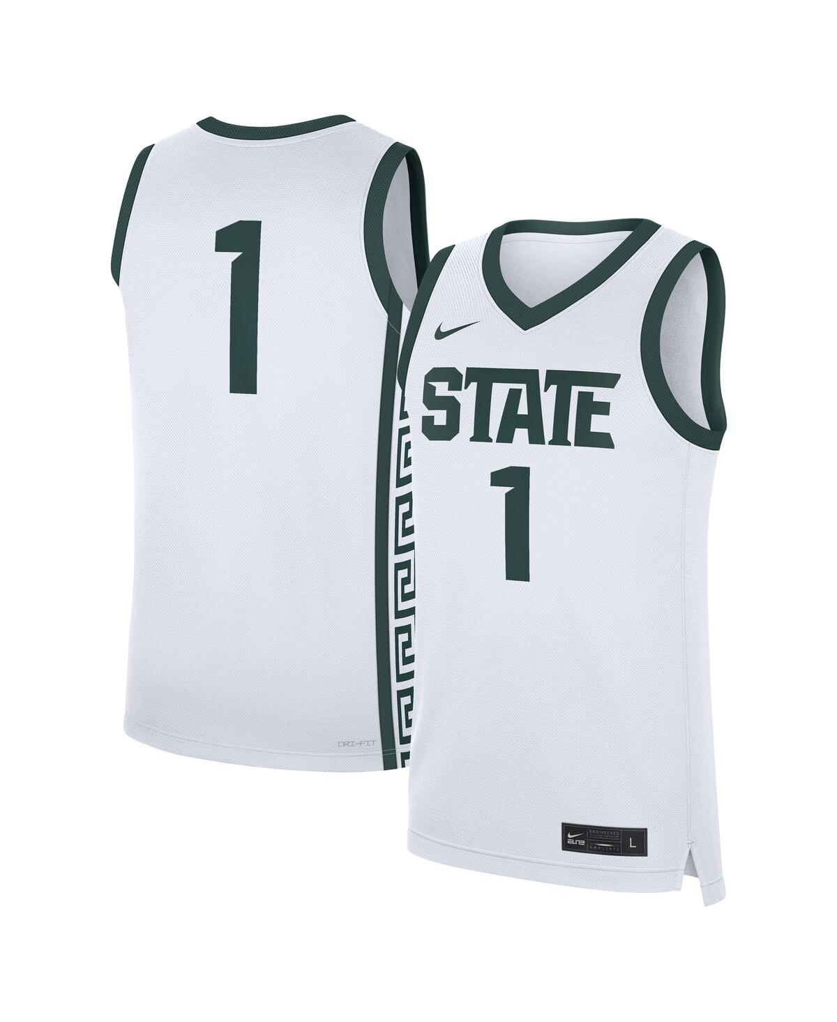 Click here for Nike Mens 1 White Michigan State Spartans Home Rep... prices