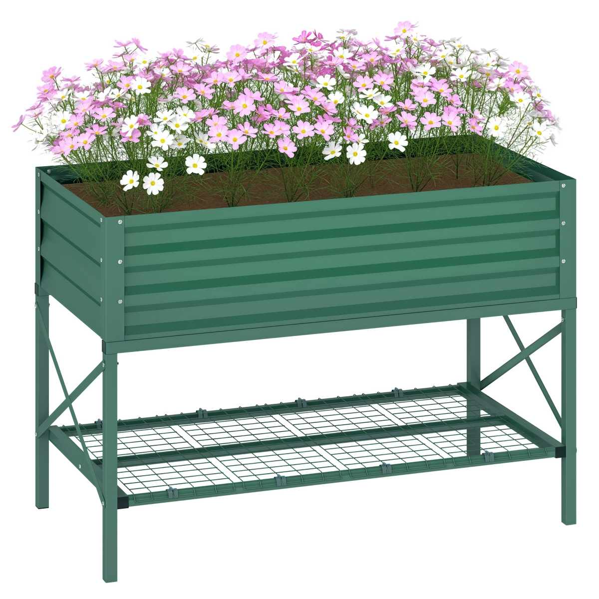 Click here for Outsunny Galvanized Raised Garden Bed w/Legs and S... prices
