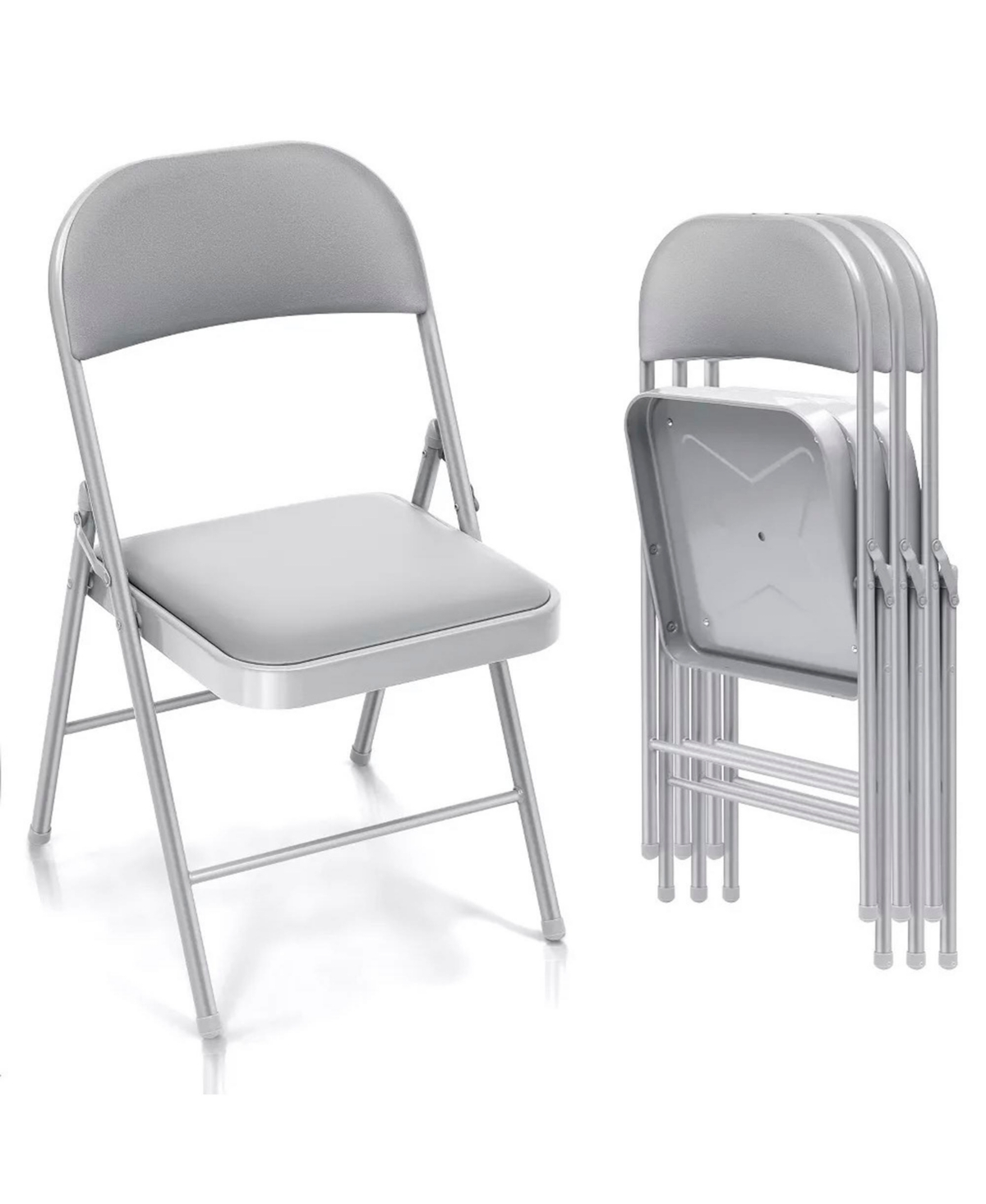 Click here for Skonyon Outdoor/Indoor Grey Vinyl Padded Folding D... prices