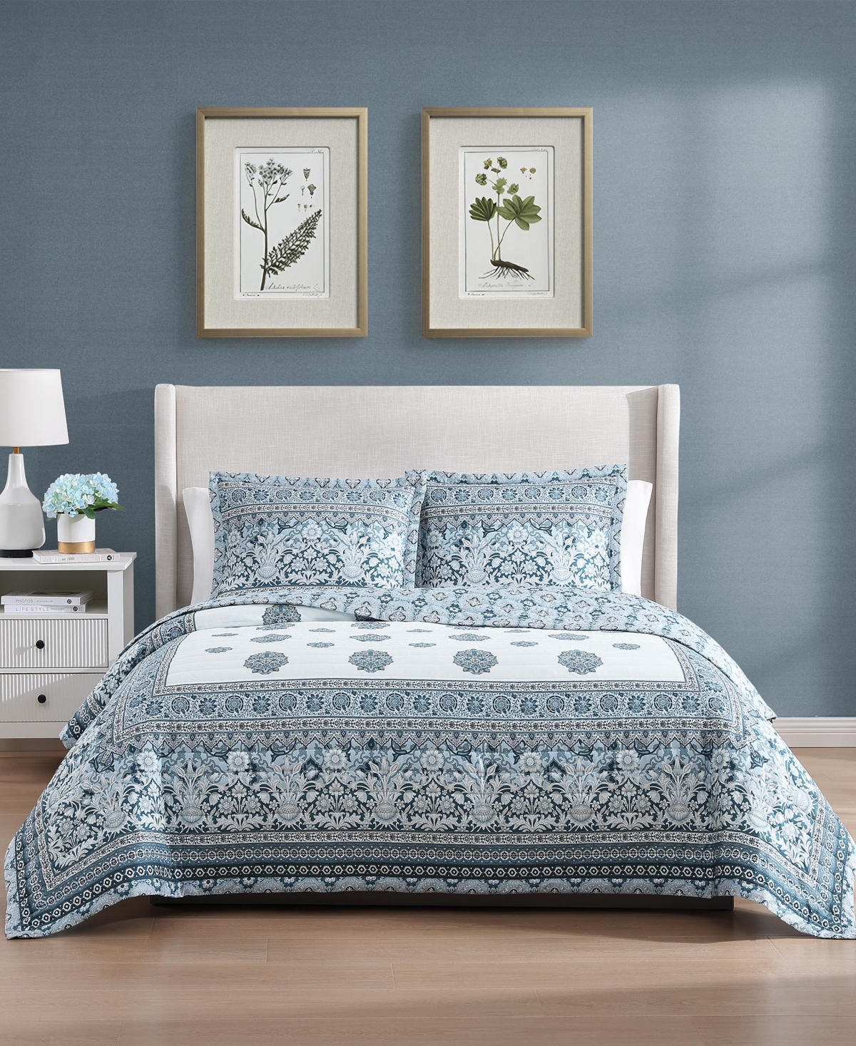 Click here for Bebejan Aquamarine Medallion 100 Cotton Sateen 3 P... prices