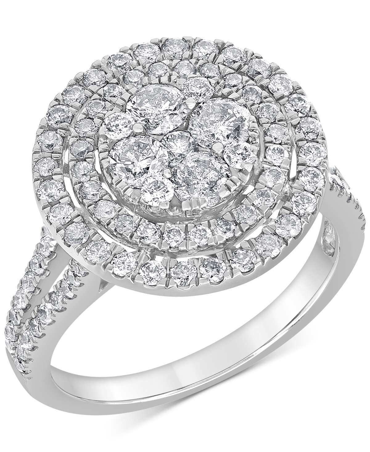 Click here for Diamond Double Halo Cluster Ring (1-1/2 ct. t.w.)... prices