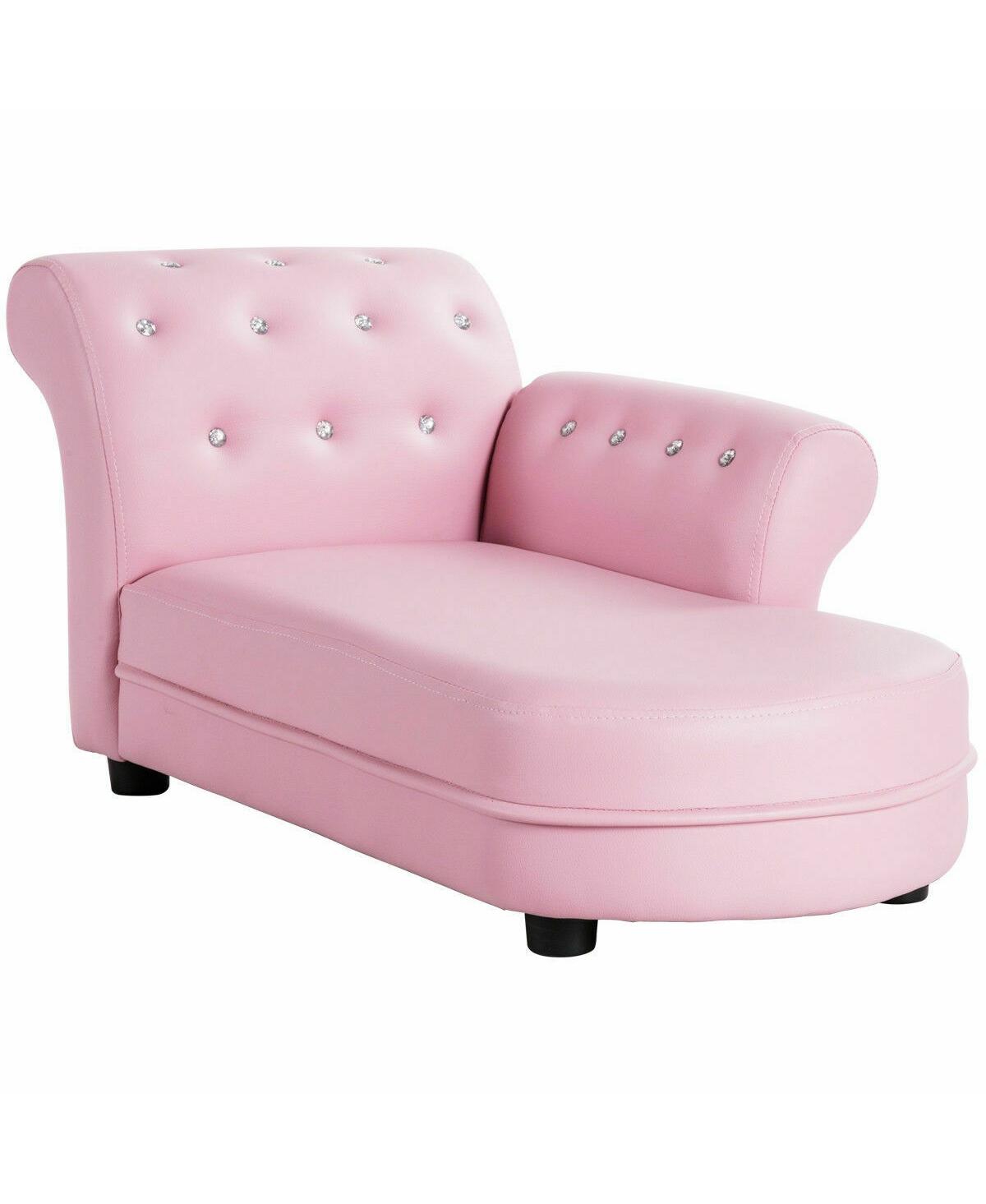 Click here for Gouun Armrest Relax Chaise Lounge Kids Sofa - Pink prices