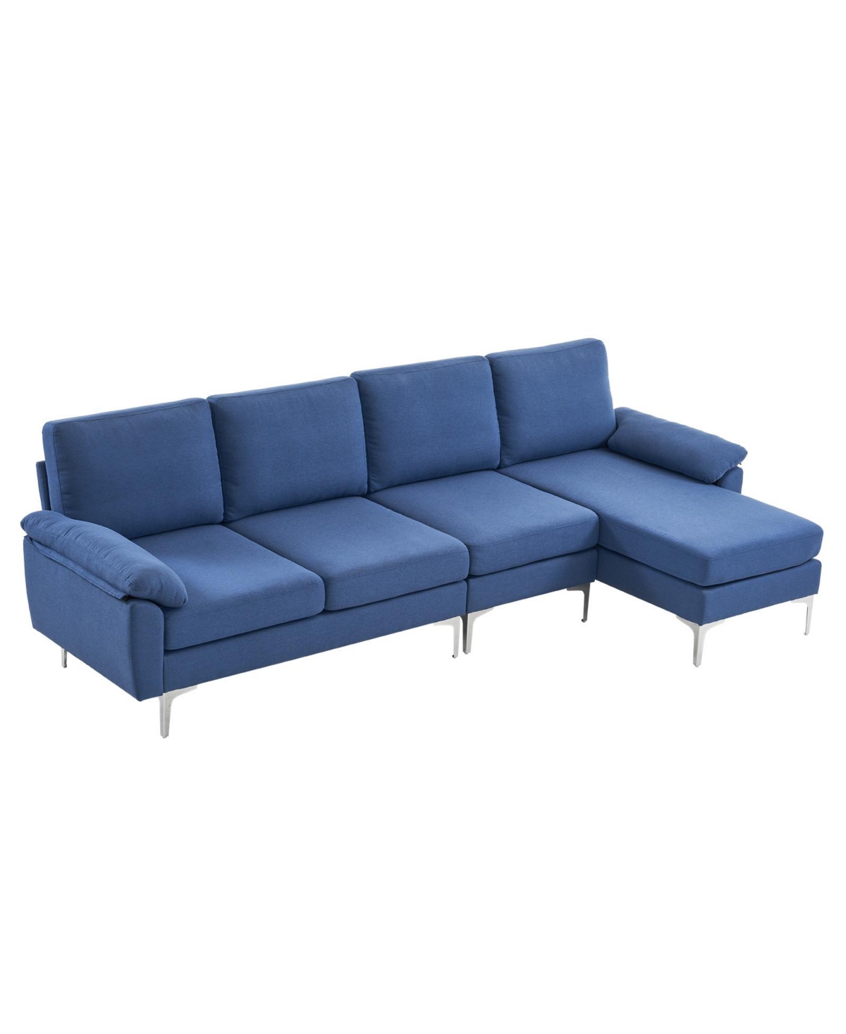Click here for Slickblue L-Shaped Glossy 4-Seater Indoor Modular... prices