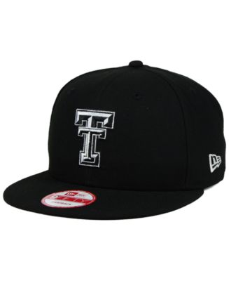 New Era Texas Tech Red Raiders Black White 9FIFTY Snapback Cap - Macy's