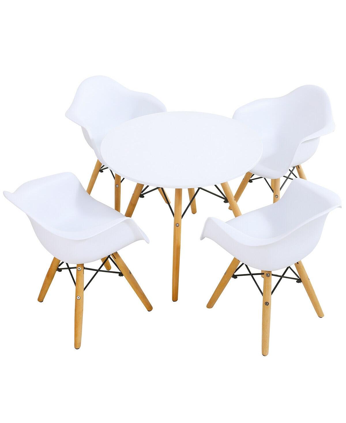Click here for Gouun 5 Piece Kids Modern Round Table Chair Set -... prices