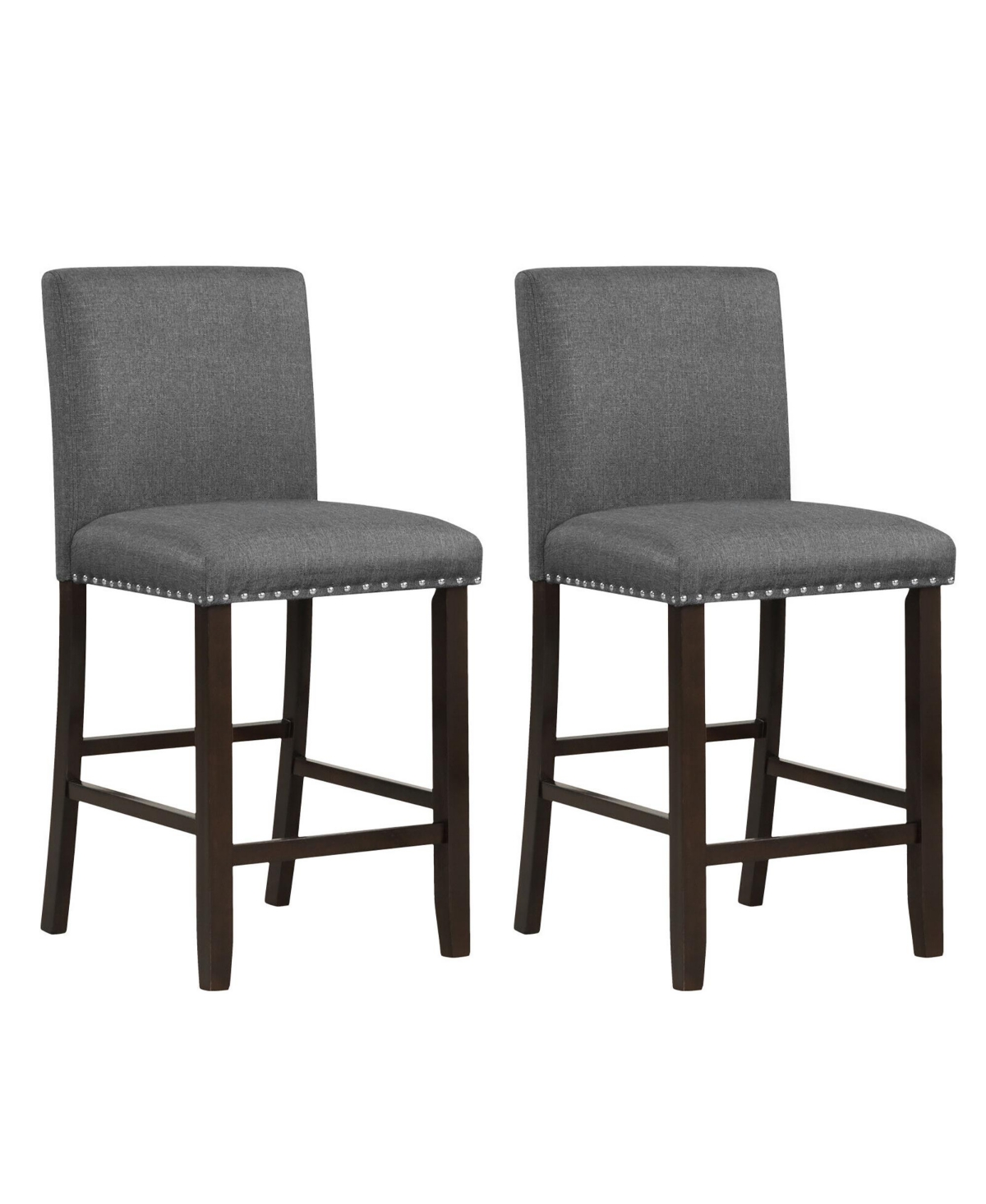 Click here for Gymax Set of 2 Bar Stools Linen Fabric Counter Hei... prices