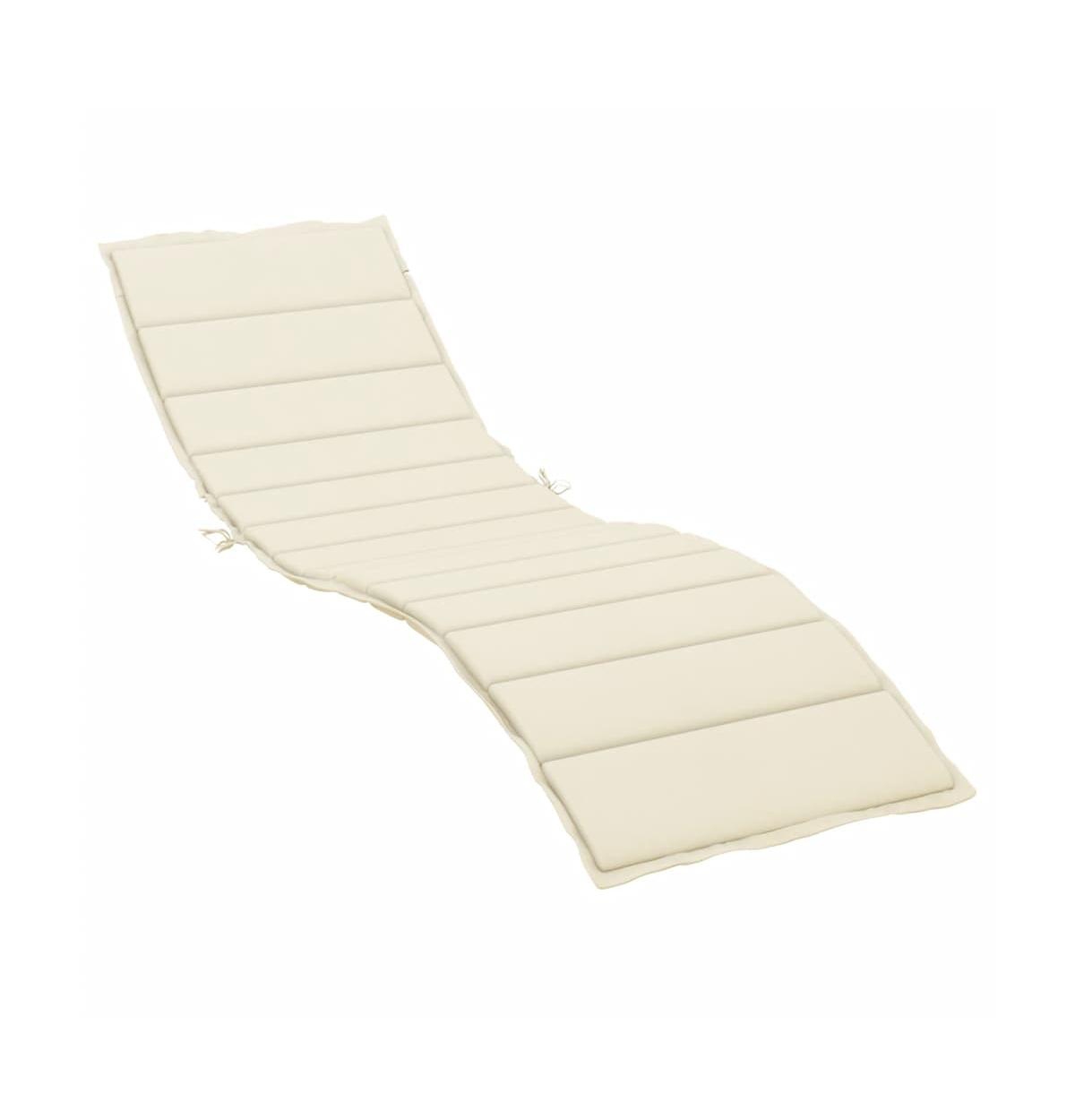 Click here for Sun Lounger Cushion Cream 78.7x19.7x1.2 Oxford Fab... prices