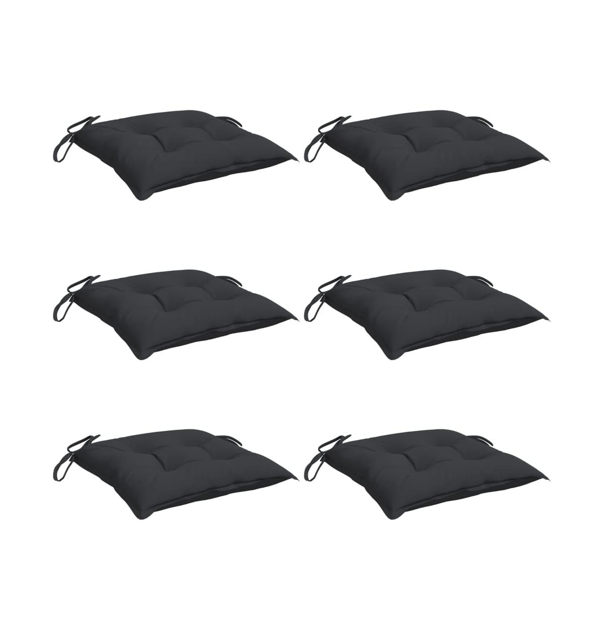Click here for vidaXL Chair Cushions 6 pcs Black 19.7x19.7x2.8 Ox... prices