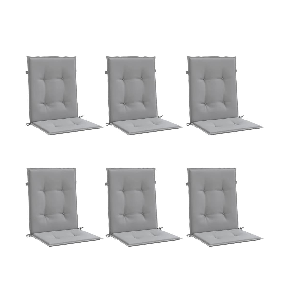 Click here for Garden Lowback Chair Cushions 6 pcs Gray 39.4x19.7... prices