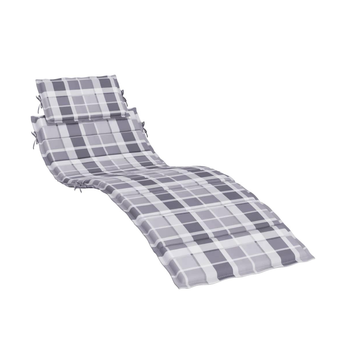 Click here for Sun Lounger Cushion Gray Check Pattern 73.2x22.8x1... prices