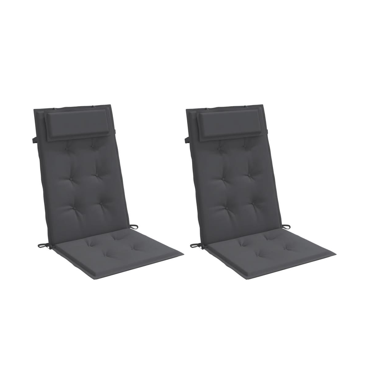 Click here for vidaXL Highback Chair Cushions 2 pcs Anthracite Ox... prices