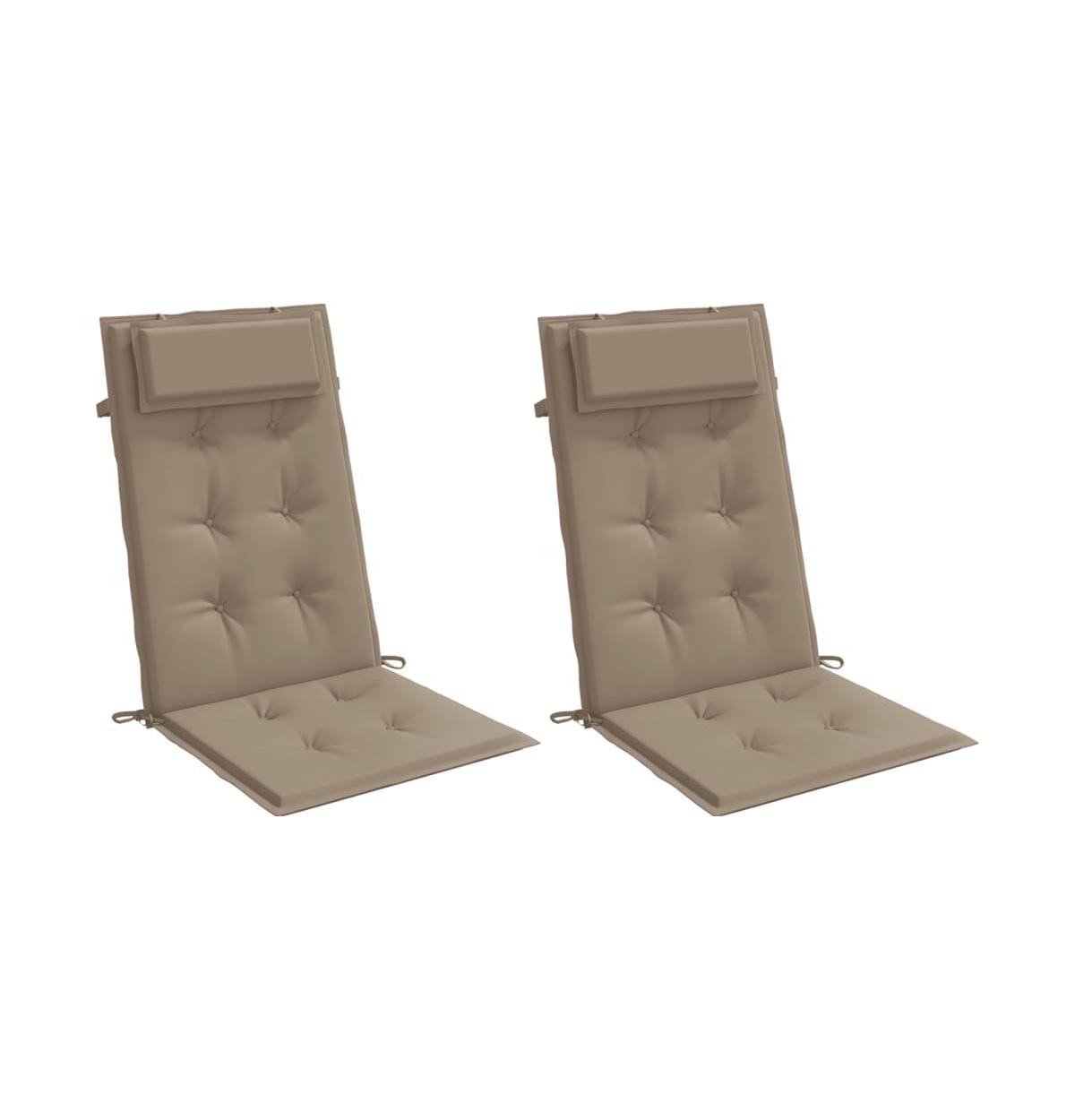 Click here for vidaXL Highback Chair Cushions 2 pcs Taupe Oxford... prices