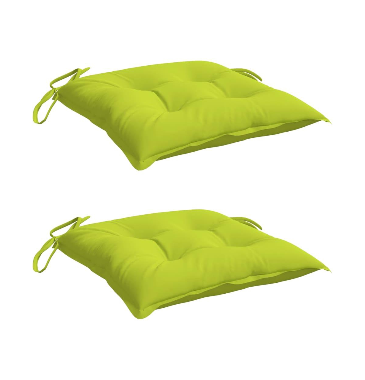 Click here for vidaXL Chair Cushions 2 pcs Bright Green 19.7x19.7... prices