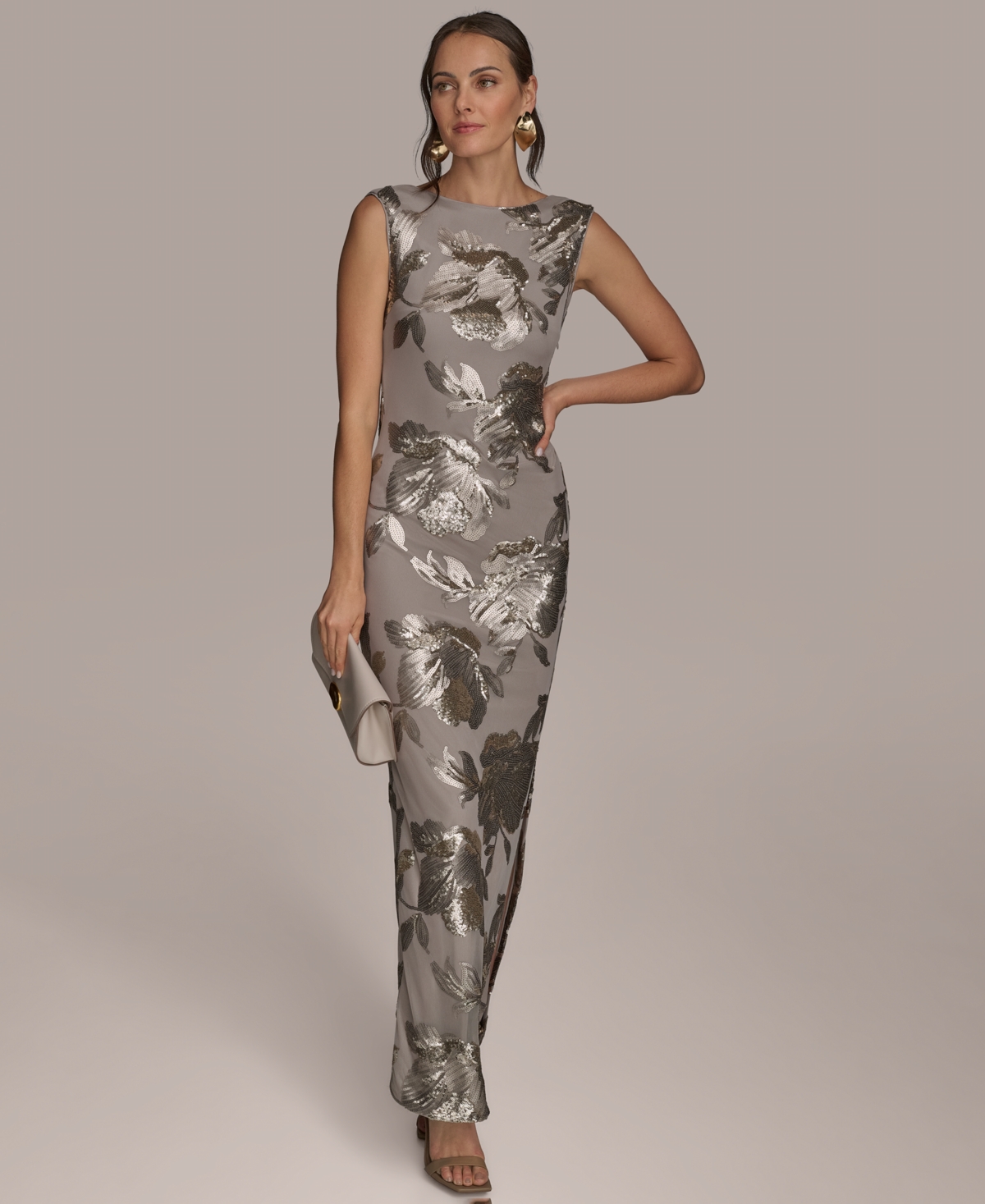 Click here for Donna Karan New York Womens Floral-Sequined Gown -... prices