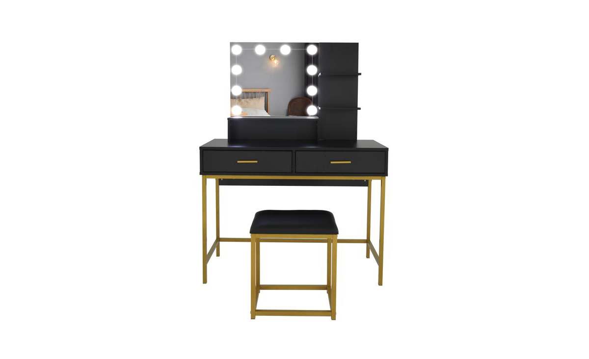 Click here for Vanity Set with Mirror and Storage – Elegan... prices