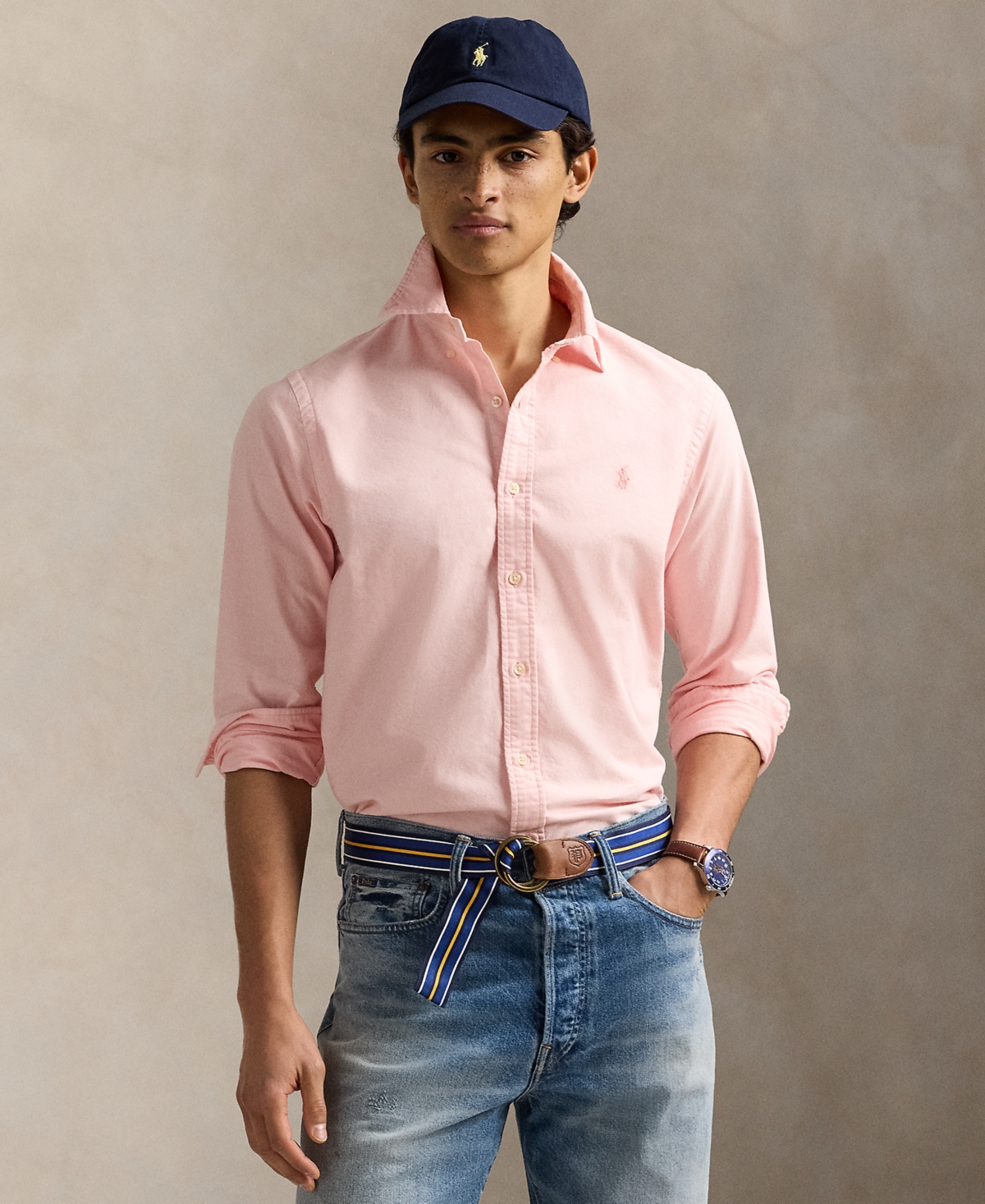 Click here for Polo Ralph Lauren Mens Classic Fit Mineral-Dyed Ox... prices