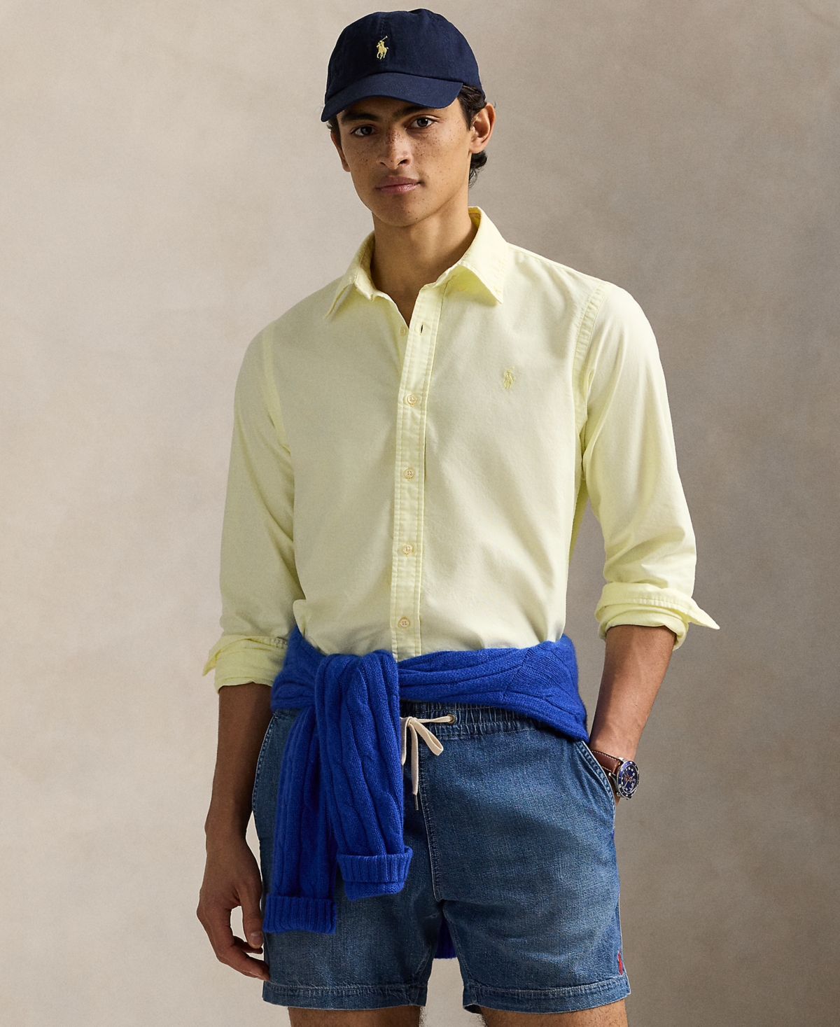 Click here for Polo Ralph Lauren Mens Classic Fit Mineral-Dyed Ox... prices
