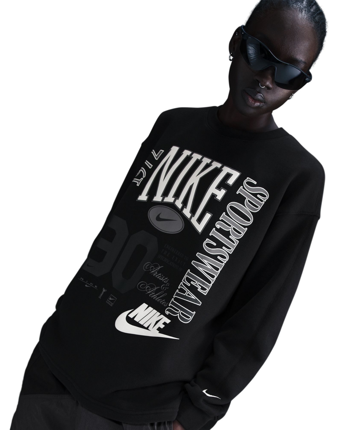 Click here for Nike Sportswear Womens Oversized Crewneck French T... prices