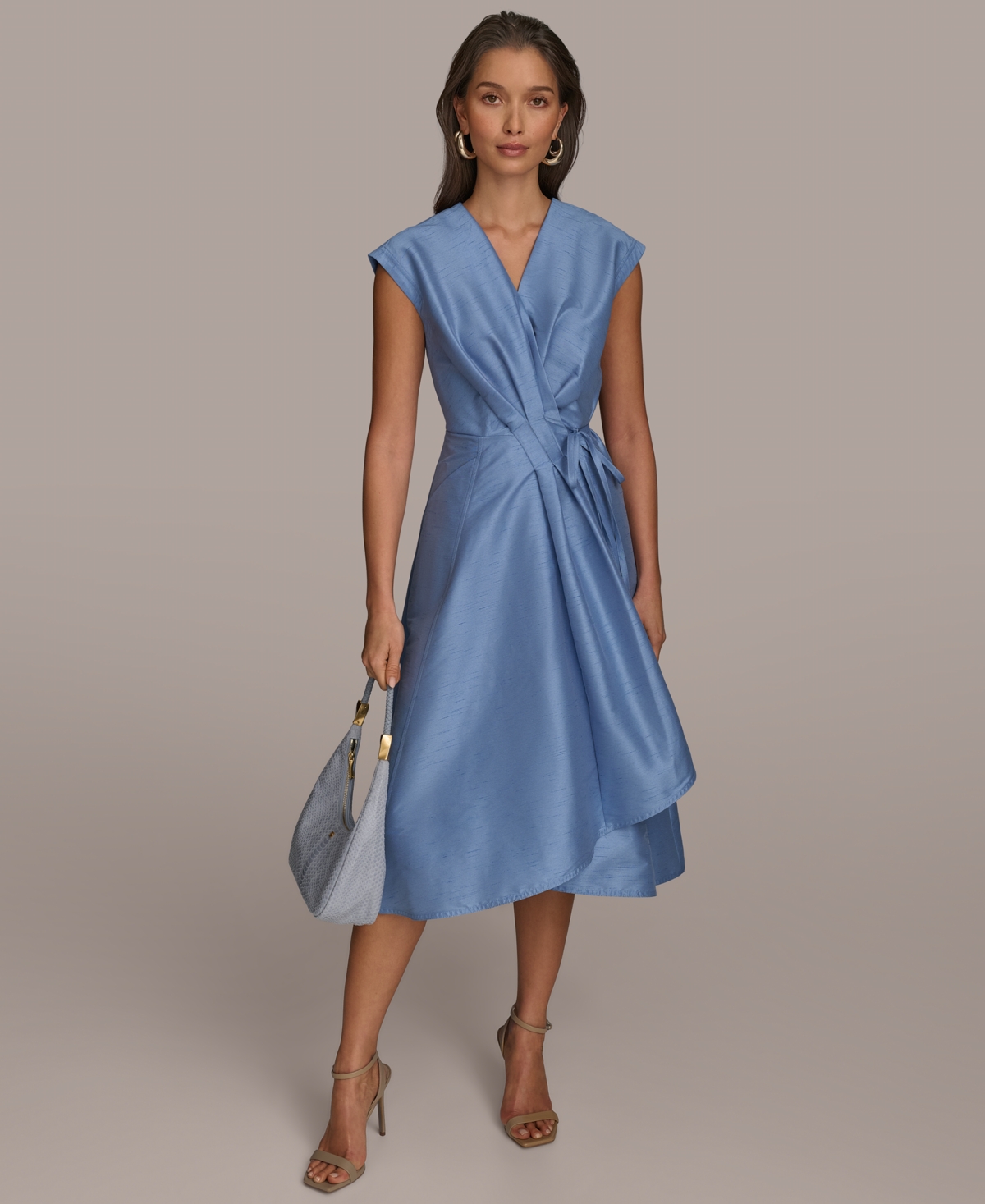 Click here for Donna Karan New York Womens Faux-Wrap A-Line V-Nec... prices