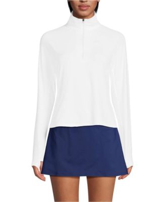 Lands' End Women's SunShade UPF 50 Quarter Zip Rash Guard - Macy's