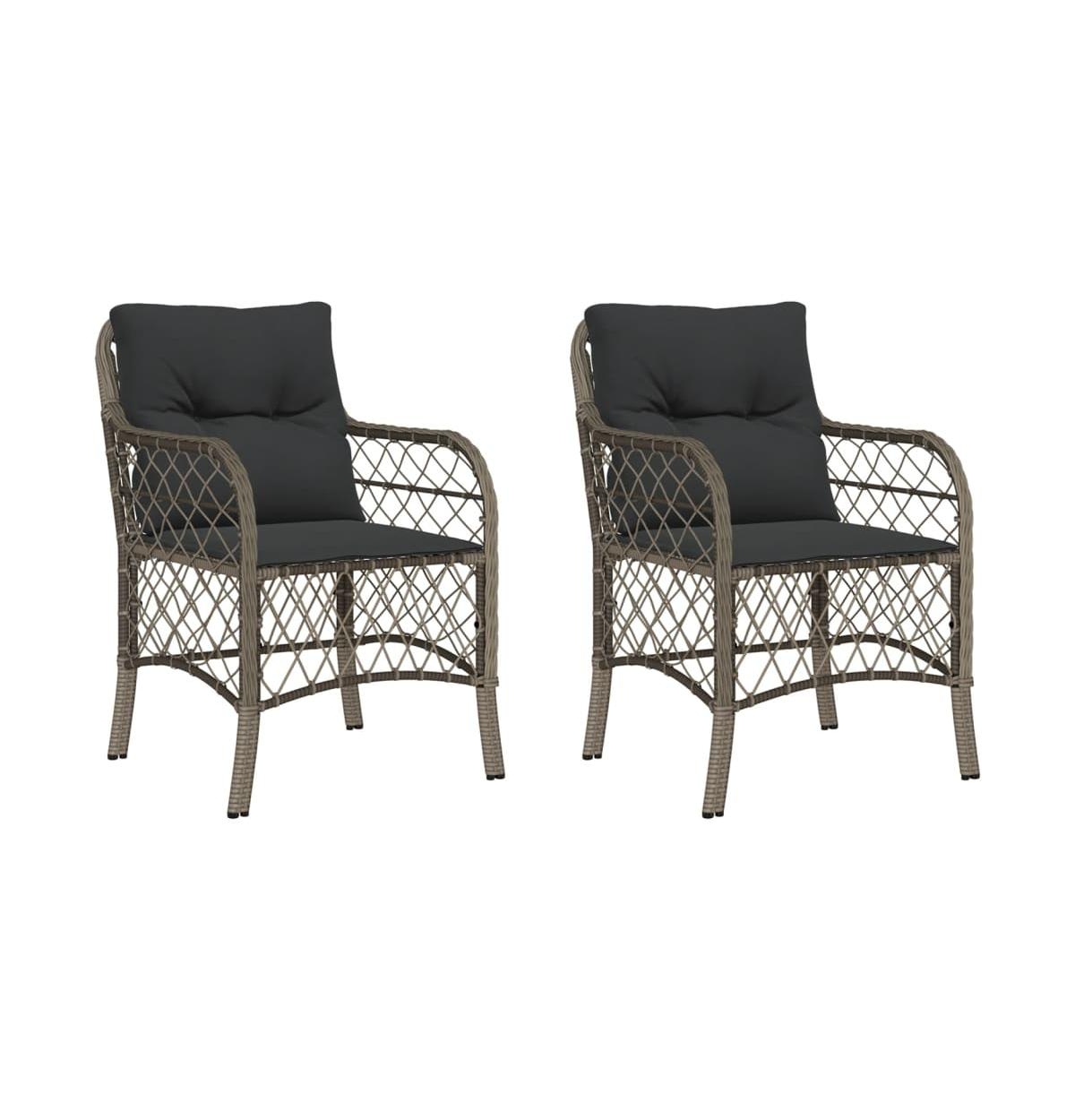 Click here for Patio Chairs with Cushions 2 pcs Gray Poly Rattan... prices