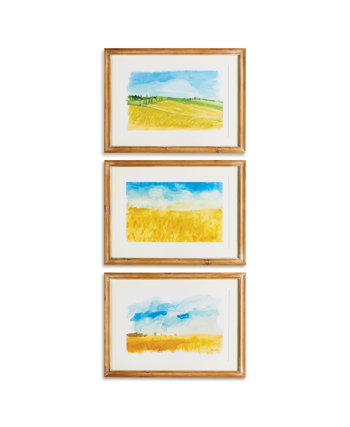 Click here for European Landscape Prints Set of 3 - White prices
