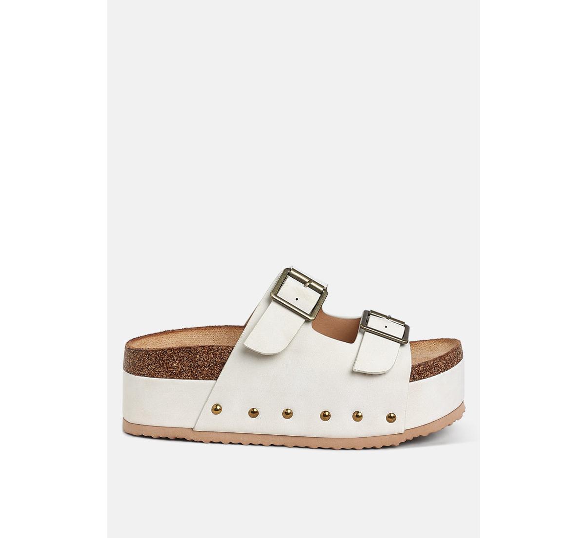 Click here for Impala Studded Faux Leather Slip Ons - Off white prices