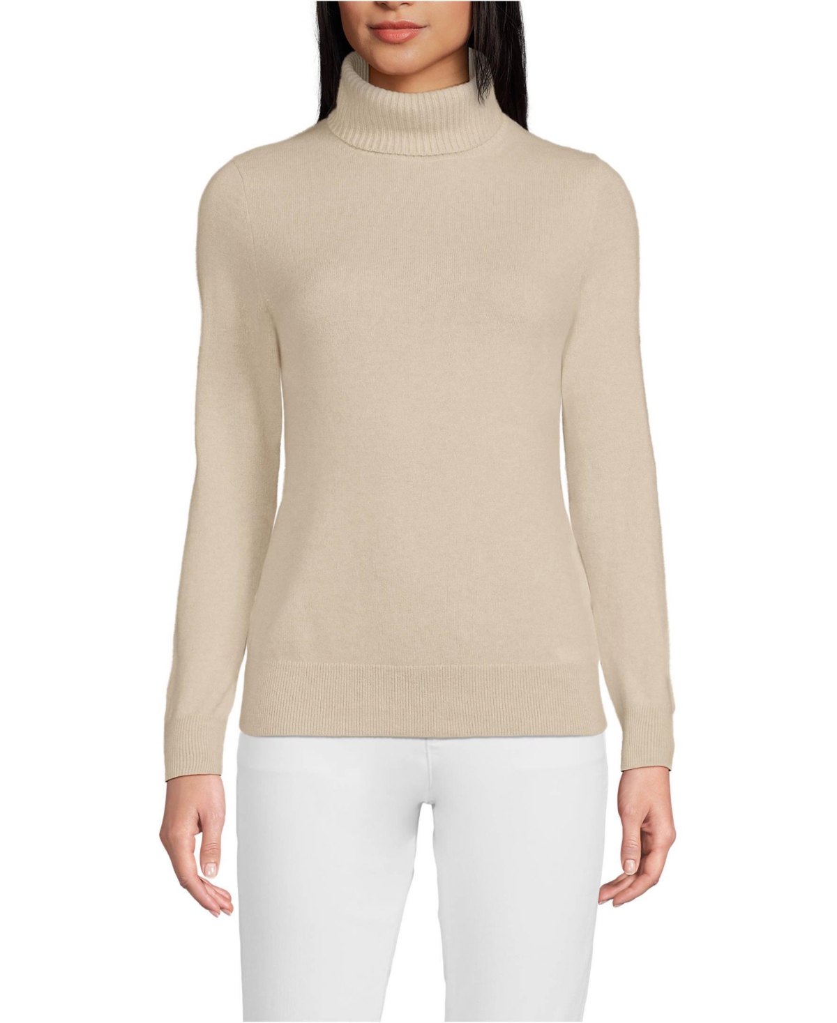Click here for Lands End Womens Turtleneck Sweater - Champagne prices