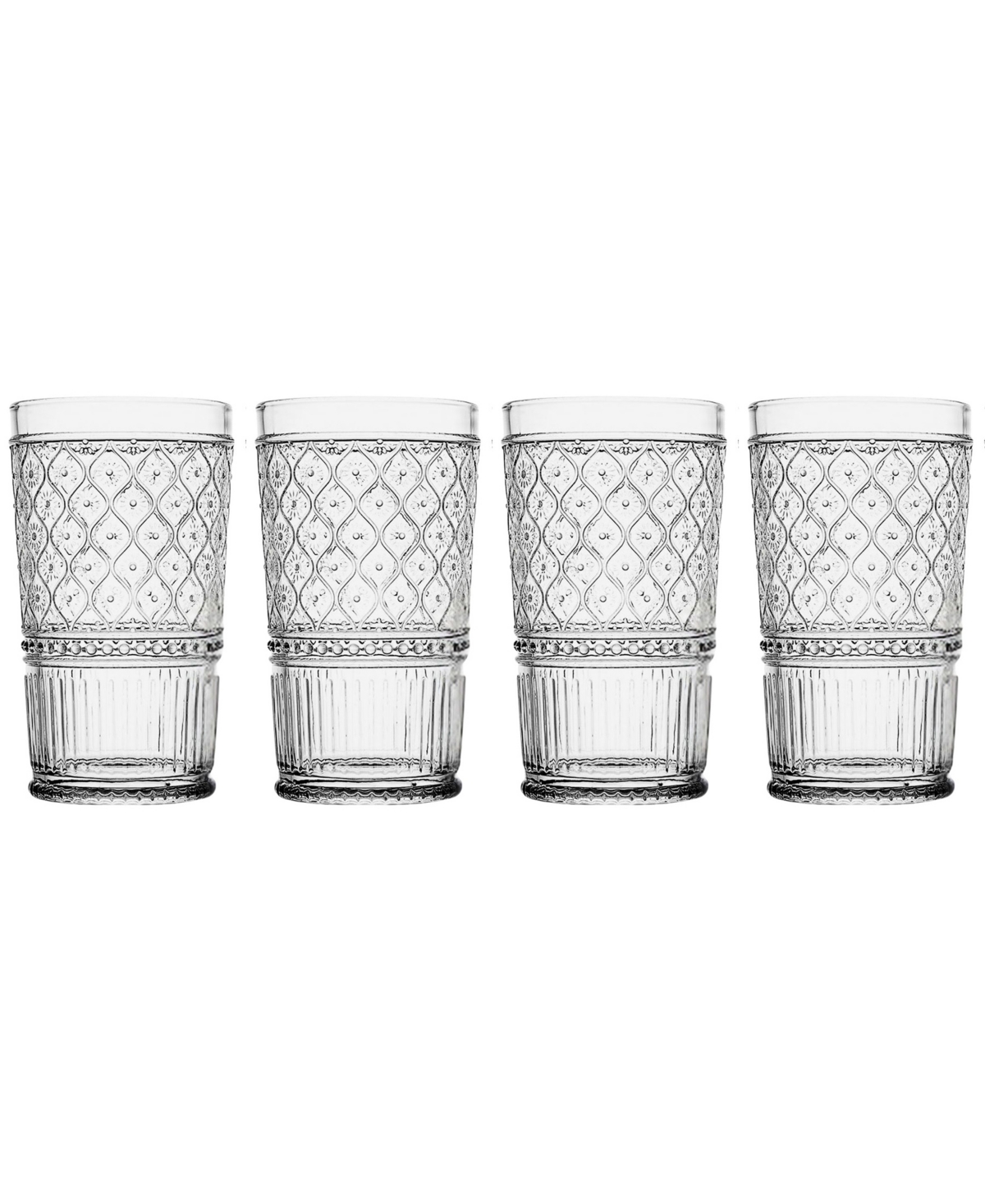 Click here for Godinger Claro Highball Glasses  Set of 4 - Clear prices
