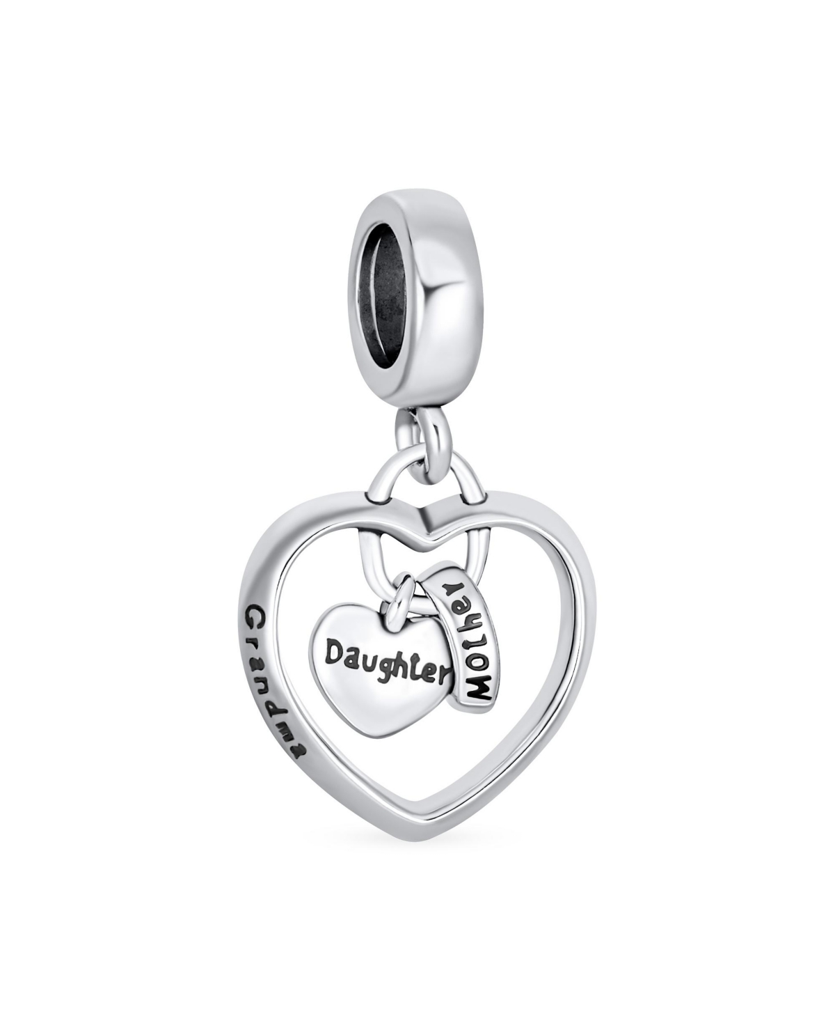 Click here for Bling Jewelry Bff Trio Hearts Dangle Charm Bead Gr... prices