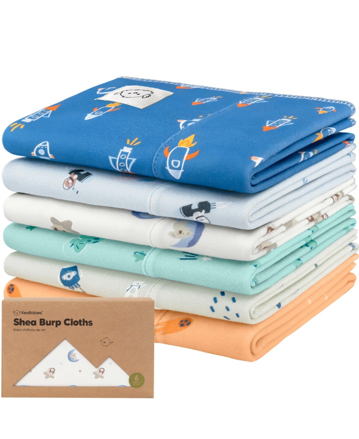 Click here for KeaBabies 6pk Shea Baby Burp Cloths for Baby Boys... prices