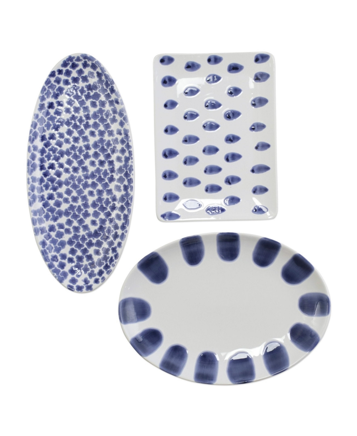 Click here for Vietri Santorini 3 Piece Serveware Set - Blue prices