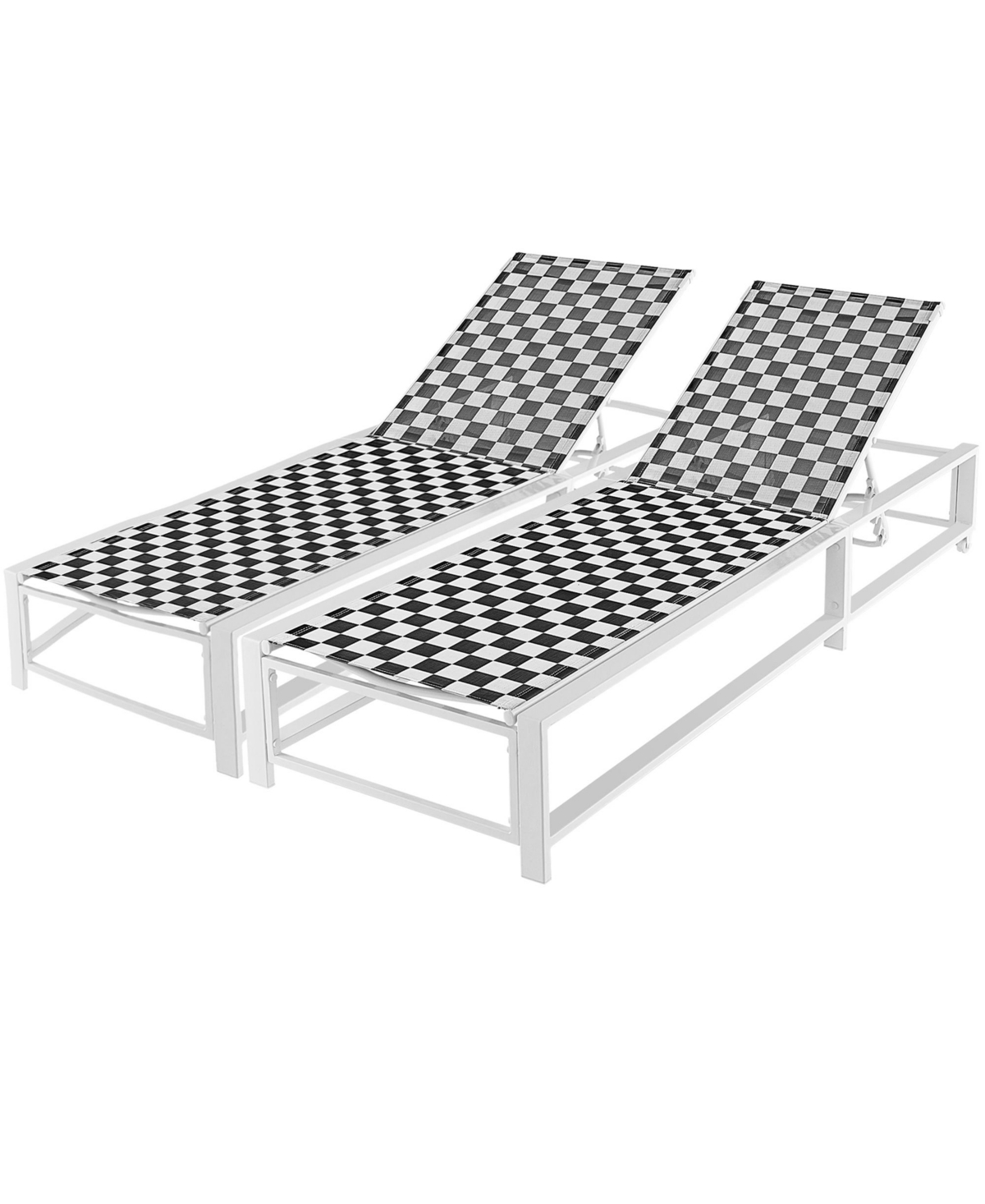 Click here for 2PCS Patio Lounge Chair Chaise Adjustable Reclinin... prices