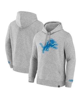 Fanatics Men's Heather Gray Detroit Lions Legacy Fleece Pullover Hoodie ...