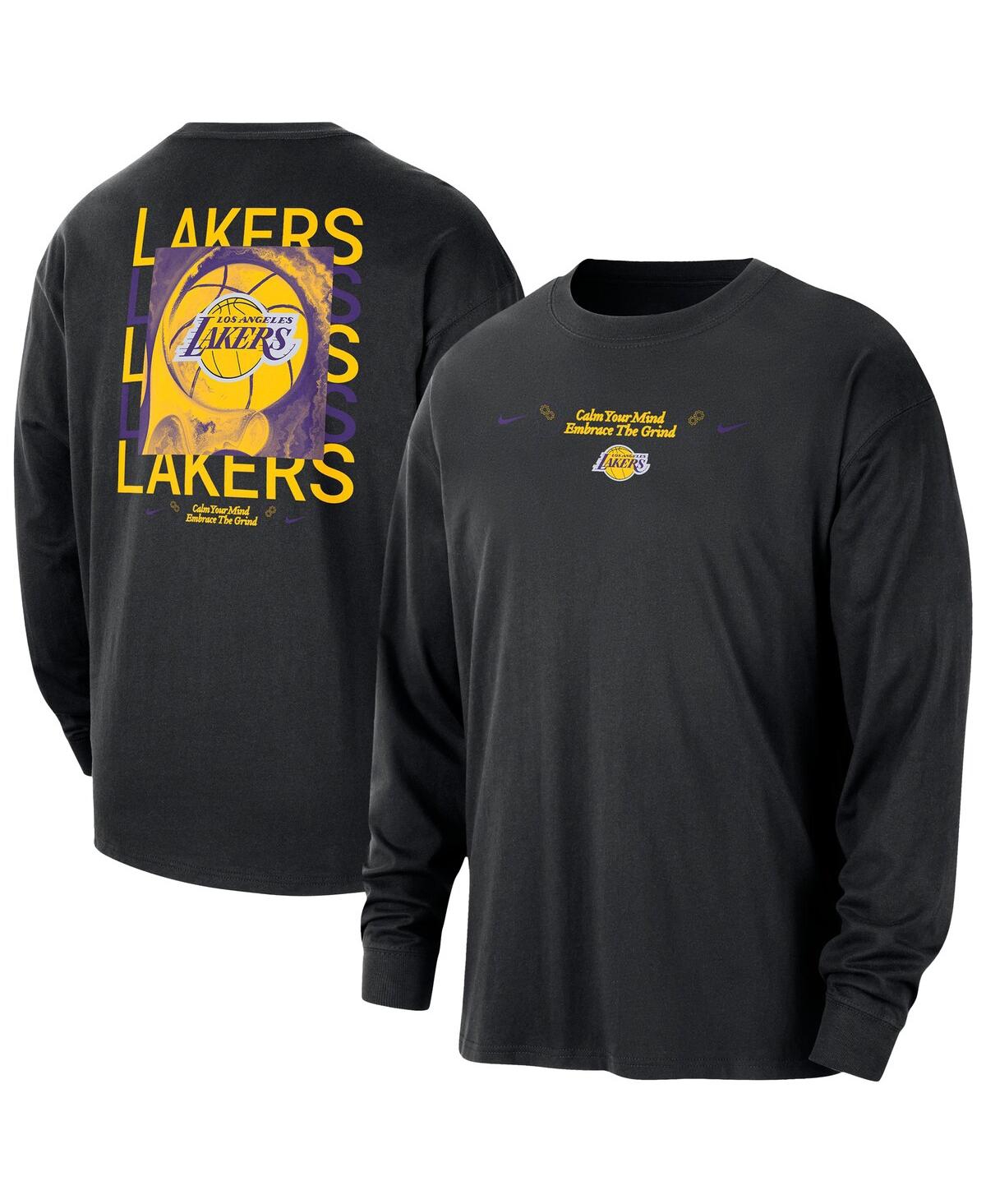 Click here for Nike Mens Black Los Angeles Lakers Courtside Overs... prices