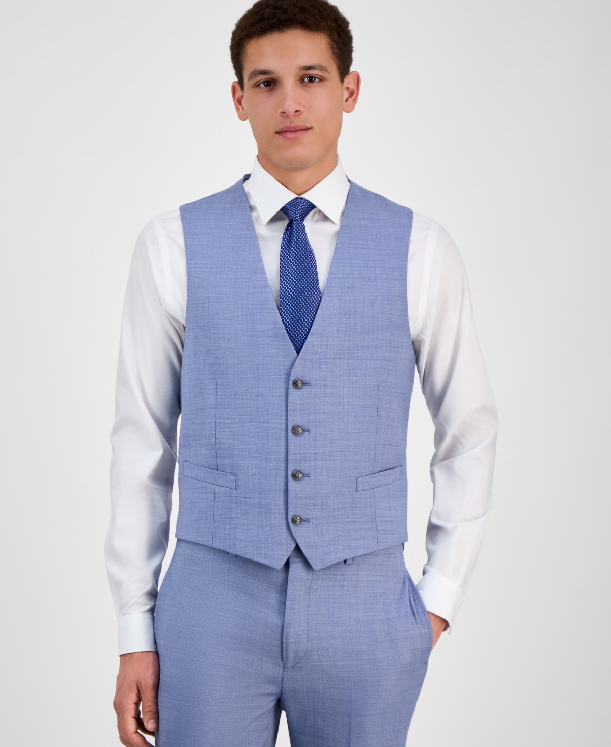 Click here for Calvin Klein Mens Slim-Fit Wool Blend Infinite Str... prices